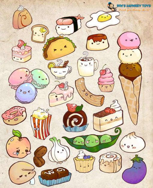 300+ Hình đồ ăn chibi cute, dễ thương, đẹp nhất 2024
