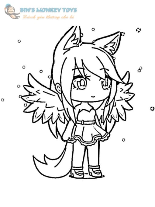 50+ Tranh tô màu Gacha Club cute, đẹp dành cho bé