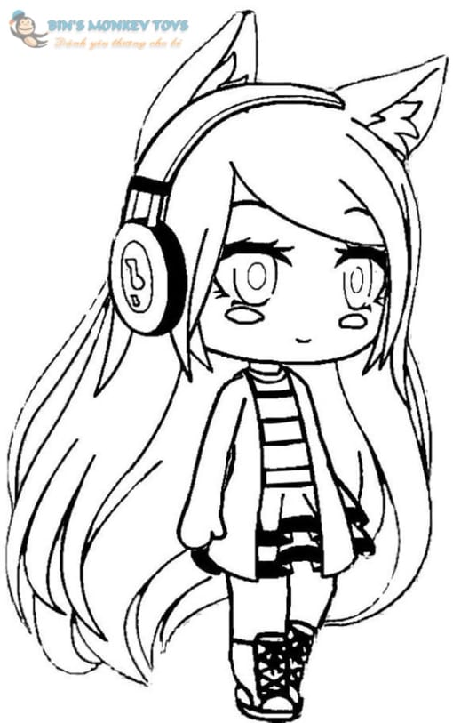 50+ Tranh tô màu Gacha Club cute, đẹp dành cho bé