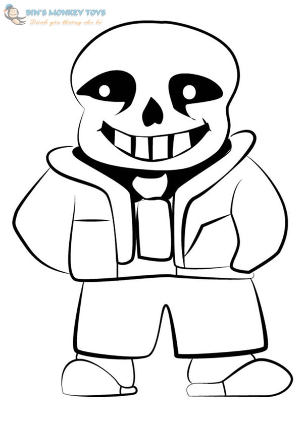 Bộ tranh tô màu Sans ngầu, cute và đáng yêu nhất quả đất