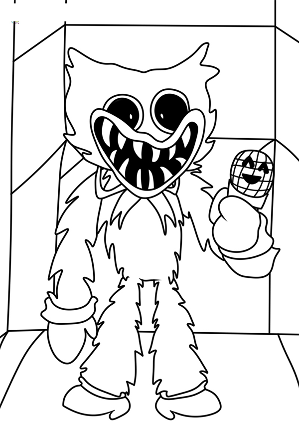 100+ Tranh tô màu Huggy Wuggy đẹp nhất dành cho bé