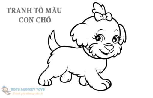 Tranh tô màu con chó đẹp, cute và ngầu mà không thể bỏ qua