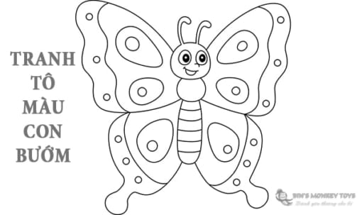 Top 199+ Tranh tô màu con bướm đẹp nhất cho bé tô màu