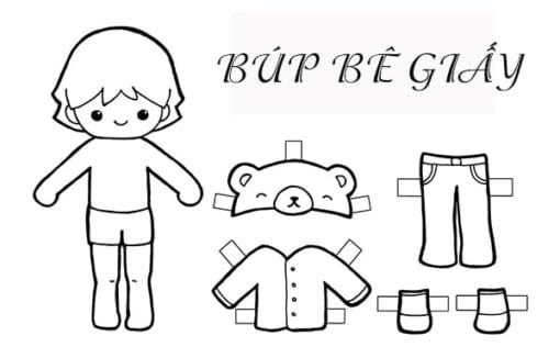 50+ Tranh Tô Màu Búp Bê Giấy Cắt Và Lắp Ghép Độc Đáo 2025