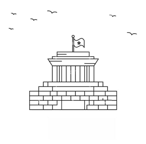 Bộ tranh tô màu Lăng Bác Hồ Chí Minh đẹp nhất cho các bé