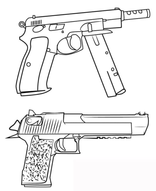 Dowload 99 tranh tô màu Súng Free Fire đẹp, chất