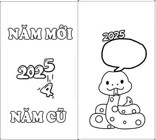 Tuyển tập mẫu tranh tô màu Lì Xì tết 2025 cực đẹp