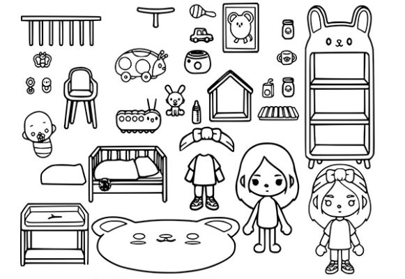 Lưu ngay 101+ hình tô màu Toca Boca đẹp và chất