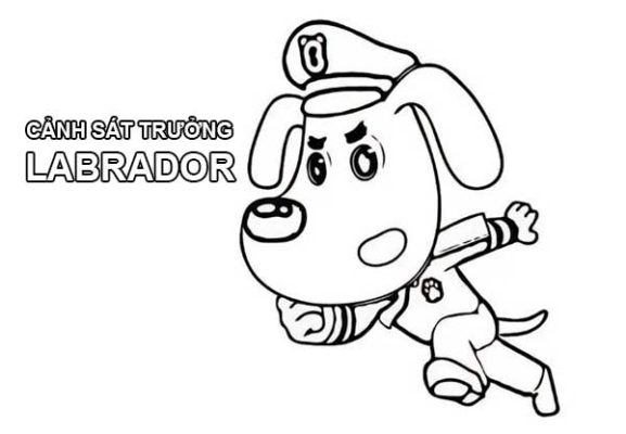 [HOT] 30 Tranh tô màu cảnh sát trưởng Labrador đẹp, tải về ngay!